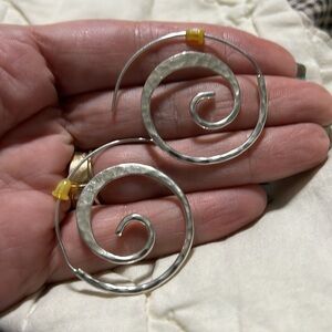 Hand Crafted | Jewelry | Ati Mexico 925 Sterling Silver Hammered Spiral ...